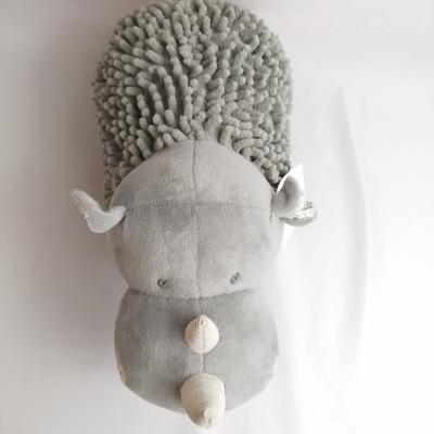 Cina Customized PP Cotton Stuffed Animal Toys Plush Grey Rhinoceros Plush Doll in vendita