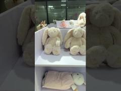 37 X 24cm Pink Stuffed Bunny Toy Stripe Rabbit Animal Customized
