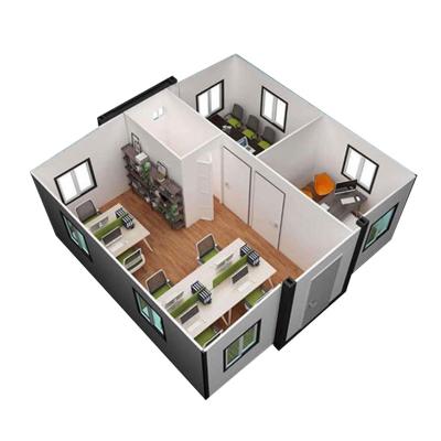 Cina Case in container espandibili Casa con telaio in acciaio galvanizzato e cartone MGO da 18 mm in vendita