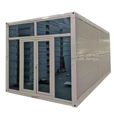 China Folding Container Huis Voorraad Huis 20ft Office PVC Schuifvenster voor Hotel verblijf behoeften Te koop