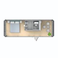 China Modern Elegant Design Sandwich Panel Prefab Capsule Tiny House for sale