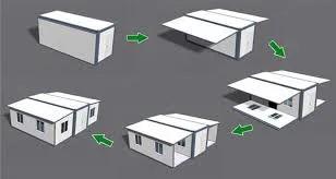 Cina Laboratorio magazzino 20ft 40ft moderna acciaio prefabbricato piccola casa mobile modulare espandibile in vendita