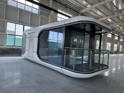 China Casa pré-fabricada de aço leve Container de cápsula espacial de luxo pré-fabricada portátil à venda