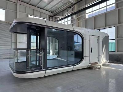 China Casa pré-fabricada de aço leve Container de cápsula espacial de luxo pré-fabricada portátil à venda