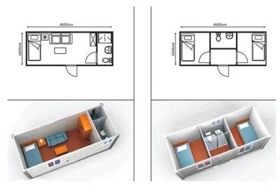 Cina Casa contenitore multifunzionale con progettazione pieghevole e finestra in alluminio in vendita