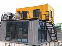 China Flat Pack Container with Insulation Fireproof Rock Wool Sandwich Panel in Customized Color for sale