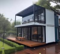 China Flat Pack Container with Insulation Fireproof Rock Wool Sandwich Panel in Customized Color for sale