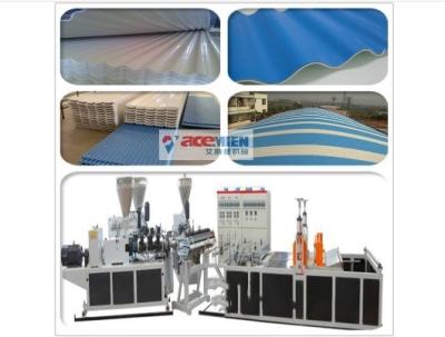 China Plastic Roof Panel Roll Forming Machine with Cutter and stacker , Round and Trapezoidal Shape for sale