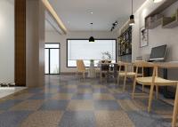 China 2.0mm Vinyl PVC Carpet Flooring Waterproof Fire Resistant LVT Tile for Office for sale