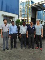 China Polishing PLC HS 75 Rubber Vulcanizing Press Machine for sale