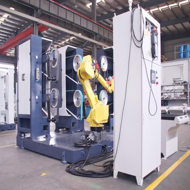 Robotic arm performing precision grinding