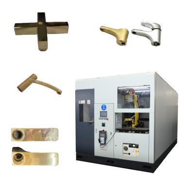 China Polvillador de cinturón de ruedas múltiples con servoconducción Sistema de molienda de metal industrial eficiente y ahorrador de mano de obra Motor para precisión del grifo en venta