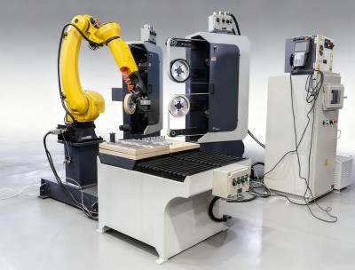 China Motorcycle Engine Cylinder Block Robot Sanding Belt Grinding System Zinc Alloy Accessories Deburring Surface Polishing Machine for sale