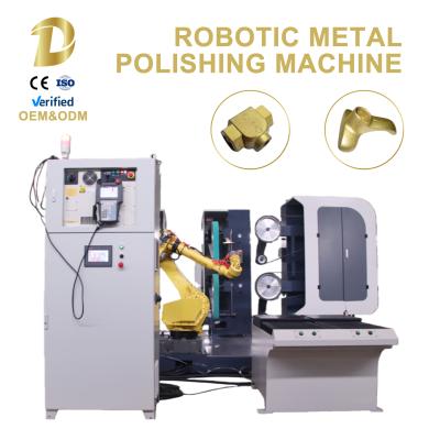 China Multi-Station Rotary Table Robotic Grinding System 4-Position Continuous Production For Sanitary Hardware Finishing for sale