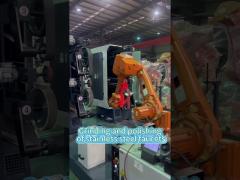 fully automatic robotic polishing machine 5000*5000*2000 dimension for aluminum chair base