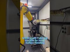 fully automatic robot grinding polishing machine for metal shells motor engine casing