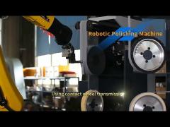 metal surface grinding robotic sand belt machine zinc alloy door handle polishing equipment