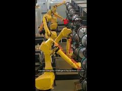 highly efficient grinding machine with fanuc robot cell improved productivity
