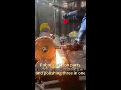 high productivity robot grinding machine yellow / gray color carbon steel material