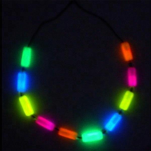 Quality Festive Glow Beads Necklace Assorted Colors for Christmas Decorations 10pcs for sale