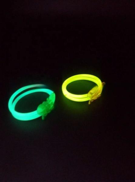 Quality PE Fluorescent Liquid Butterfly Glow Stick Bracelets for Halloween Trick or for sale