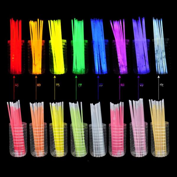 Quality Non-toxic PE fluorescent liquid 8 inch glow stick bracelets for Christmas for sale