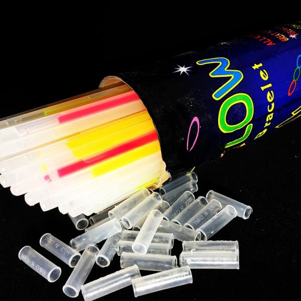 Quality Non-toxic PE fluorescent liquid 8 inch glow stick bracelets for Christmas for sale