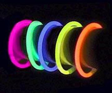Quality Multi Colored 8 Inch Glow Stick Bracelets for Year Party Decoration from PE for sale