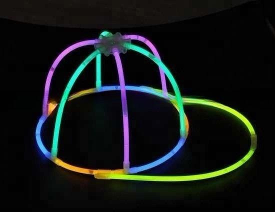 Quality Christmas Party Decoration Multi Colored Glow Stick Cap with 6-12 Hours Glowing for sale