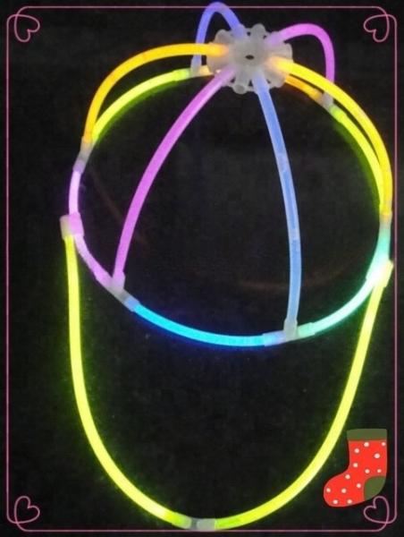 Quality Christmas Party Decoration Multi Colored Glow Stick Cap with 6-12 Hours Glowing for sale