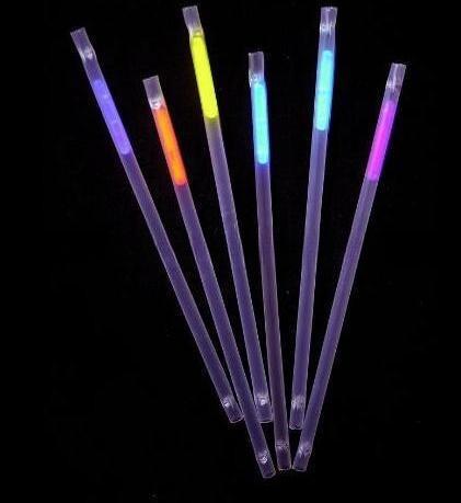 Quality Bar Favors Plastic Drinking Straw Glowing Time 6-8 Hours Red/Yellow/Blue/Green/Pink/Orange for sale
