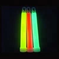 Quality Non-Radioactive 6 Inch Glow Sticks in Assorted Colors Suitable for Camping for sale