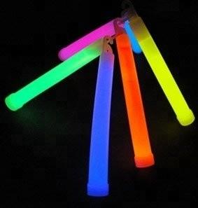 Quality Non-Radioactive 6 Inch Glow Sticks in Assorted Colors Suitable for Camping for sale