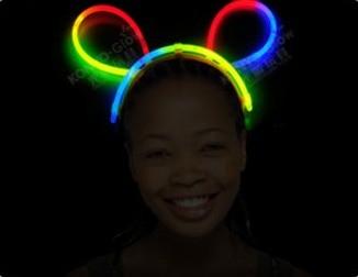 Quality Night Club Festival Party Supplies Assorted Colors Glow Sticks Hair Band for sale