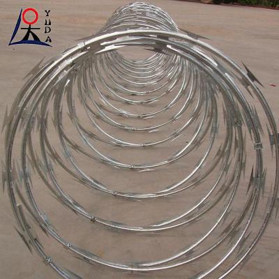 China Electric Galvanized Razor Barbed Wire Razor Wire Fence Security Mesh for sale
