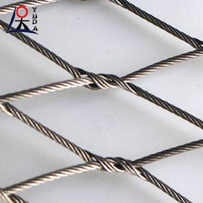 China stainless steel rope wire mesh flexible safety woven net slope protection fence for sale