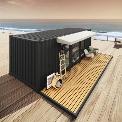 China Log 20ft Eco-vriendelijk Flat Pack Container House Prefabricated Duurzame constructie Stalen structuur Veerkrachtig Regen Wind Sneeuwwinkel Te koop