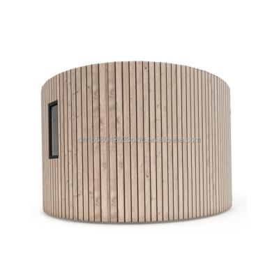 China Customized Color Galvanized Steel Square Tubes Main Structure Prefabricated Wooden Round House Garden Hotel Wooden House for sale