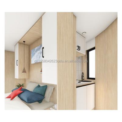 China Customized Color Galvanized Steel Square Tubes Main Structure Prefabricated Wooden Round House Garden Hotel Wooden House for sale