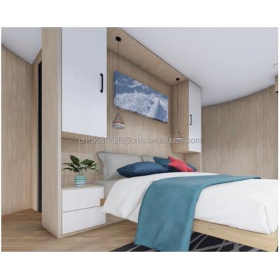 China Customized Color Galvanized Steel Square Tubes Main Structure Prefabricated Wooden Round House Garden Hotel Wooden House for sale