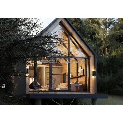Cina Moderno design Piccola casa su ruote Materiale in acciaio Campeggio esterno Kit di costruzione giardino con pannello sandwich ondulato 50/75/100mm in vendita