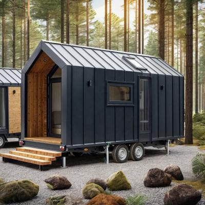 Cina Moderno design Casa prefabbricata muro 75mm Wave Sandwich pannello 20ft contenitore pieghevole casa su ruote in vendita