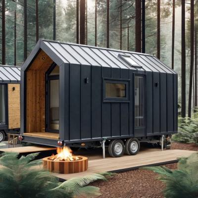 Cina Moderno design Casa prefabbricata muro 75mm Wave Sandwich pannello 20ft contenitore pieghevole casa su ruote in vendita