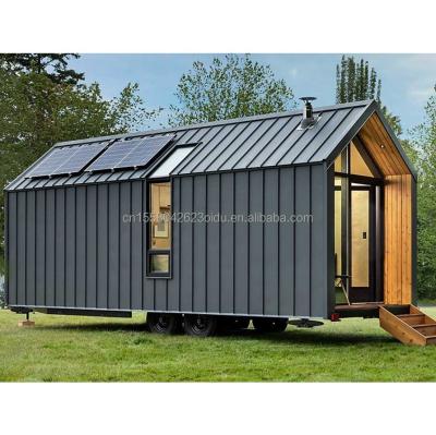 Cina Moderno design Casa prefabbricata muro 75mm Wave Sandwich pannello 20ft contenitore pieghevole casa su ruote in vendita