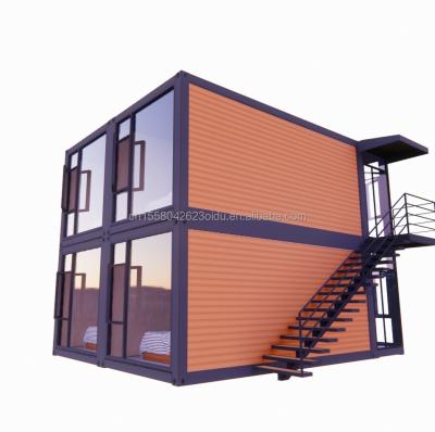 China Modern ontwerp 20ft of 40ft dubbel verdiepingscontainerhuis met vier slaapkamers voor geprefabriceerde villa's of gecombineerd kantoor Te koop