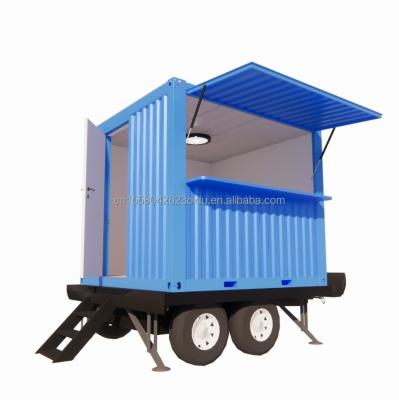 China Folding Container 10ft Pop-up Mobile Home Trailer for Modern Tiny Custom Prefab Bar Camping House on Wheels Trailer for sale