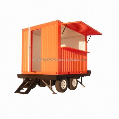 China Aluminium Alloy Venster Prefab Kleine Modulaire Huizen Op Wielen Trailer Met Trappen Voor USA Gegalvaniseerd Staal Buigen 180g Te koop