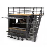 Quality Wooden Outdoor Customized Coffee Booth Mall Kiosk 10ft Container Shop for Modern for sale