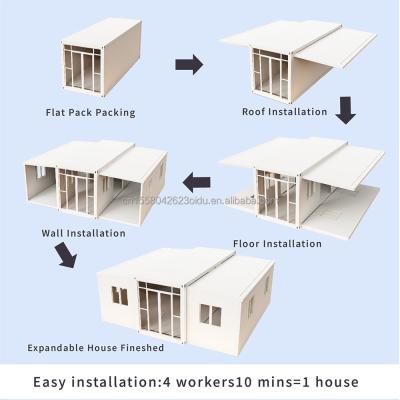 China Residential or Office 20ft Expandable Container House with Two Bedrooms and Aluminum Alloy Windows in Modern Style for sale
