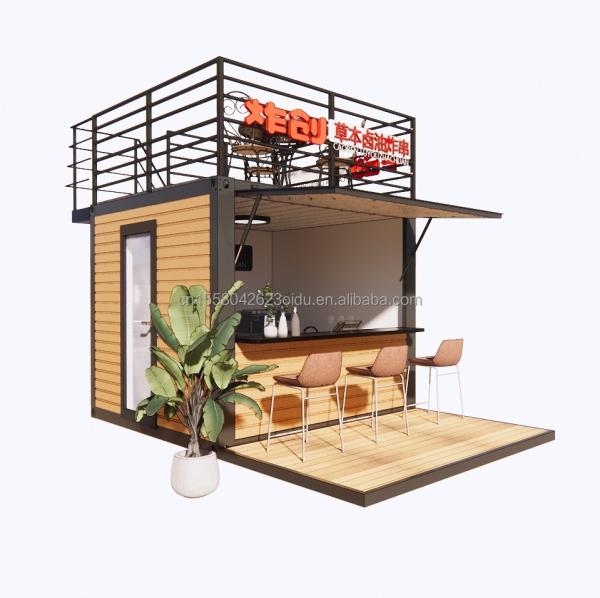 Quality 10ft Modern Design Fast Food Mini Pop-Up Shop Flat Pack Steel Container for for sale
